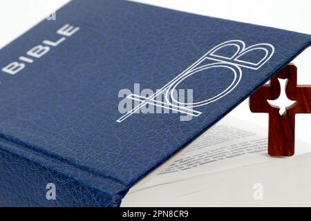 TOB bible with christian cross and dove holy spirit. Faith and religion ...