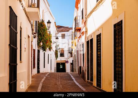 Typical street of the city of Zafra, Badajoz, Extremadura, Spain ...