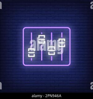 Audio console neon sign Stock Vector Image & Art - Alamy