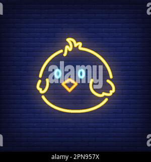 Cute yellow chick neon sign Stock Vector Image & Art - Alamy