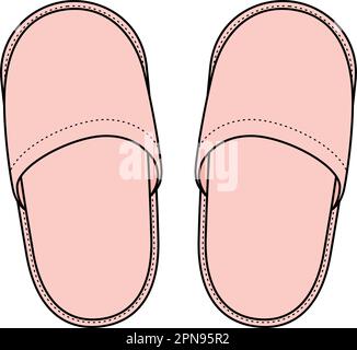 House slippers set. Fashion CAD Stock Vector Image & Art - Alamy