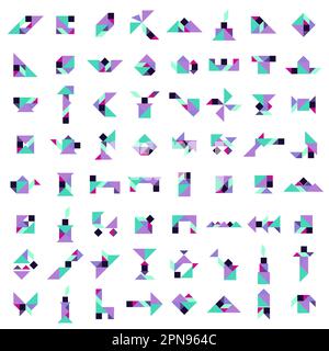 Tangram puzzle. Vector set with various objects Stock Vector Image & Art - Alamy