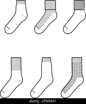 Set of socks. Fashion CAD Stock Vector Image & Art - Alamy