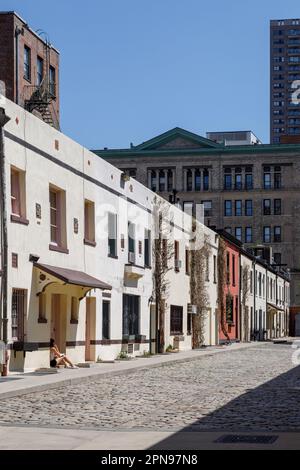 Washington Mews, historic cobblestone street near Washington Square ...