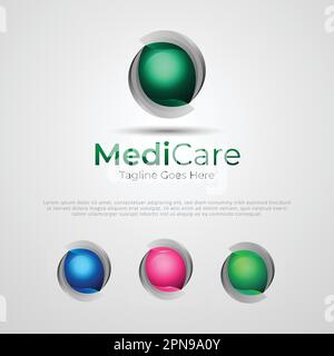 Medicare Health Company Logo Design Template Stock Vector Image & Art ...
