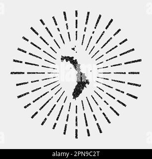 Lord Howe Island vintage map. Grunge map with distressed texture. Lord ...