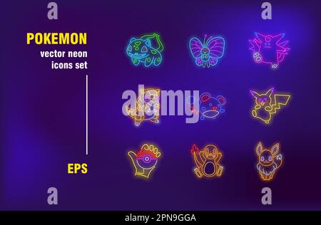 Fantasy neon signs set Stock Vector Image & Art - Alamy