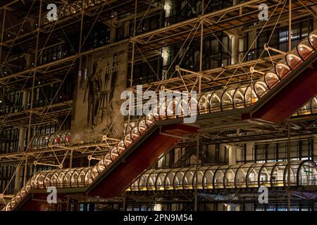 The Pompidou Center, Paris, France at night Stock Photo - Alamy