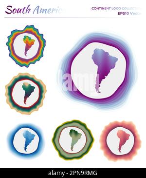 Smooth map of South America continent Stock Vector Image & Art - Alamy