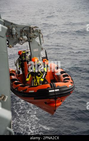 Danish Navy Greenland offshore patrol ship HDMS Triton at sea during ...