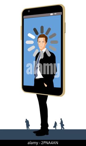 people smartphone device Stock Vector Image & Art - Alamy