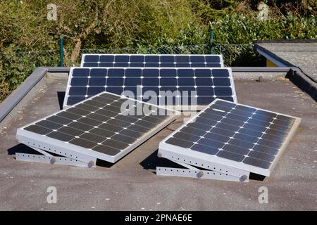 Balcony power plant: Solar panels of a photovoltaic system on the ...