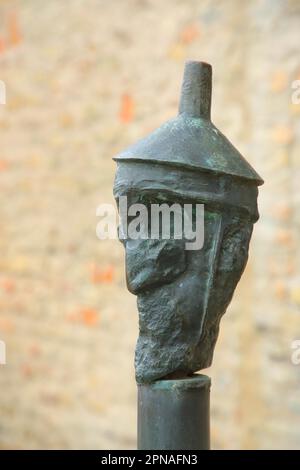 Sculpture Head of a Jew by Wolf Spitzer 1984, Judenhof, SchUM, Speyer ...