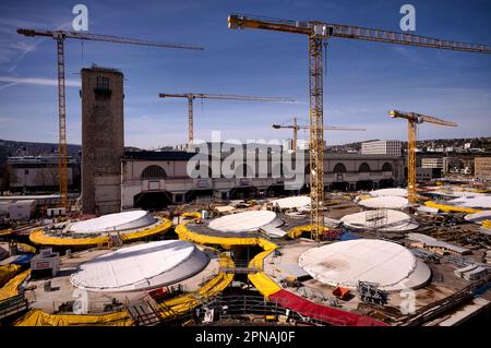 Old station tower Bonatzbau, cranes, Construction Site Open Day 2023 ...