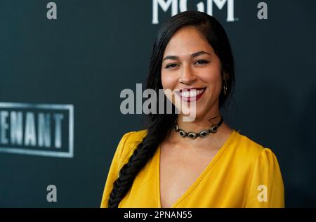Stephanie Hoston poses at the premiere of the film "The Covenant ...