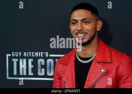 Sean Sagar poses at the premiere of the film "The Covenant," Monday ...