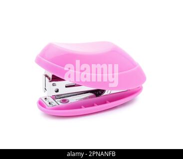 Pink stapler isolated on white background Stock Photo - Alamy
