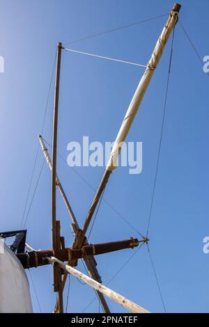 old traditional malpique windmill in albufeira algarve portugal Stock ...