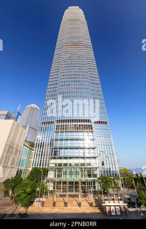 International Finance Centre Two (IFC2), with a cap of curving spires ...