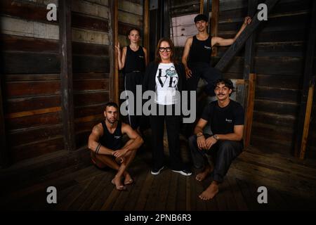 Bangarra Dance Company dancers (L-R) James Boyd, Maddison Paluch, Ryan ...
