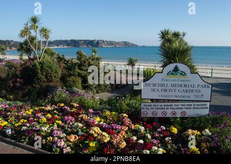 Churchill Memorial Park, St Brelade's, Jersey, Channel Islands Stock ...