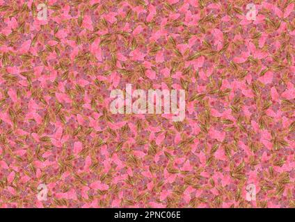 Autumn background made of autumn leaves and berry on pink background ...
