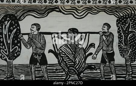 Wail art work on the eve of Pahela Boishakh (The Bangla New Year) by ...