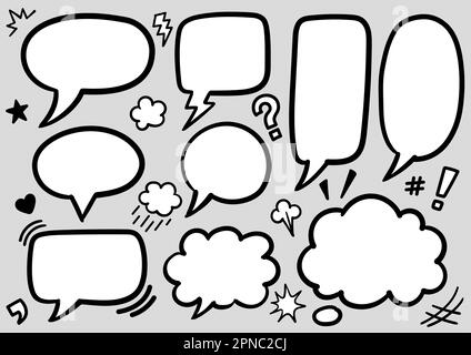 Background with comic speech bubbles signs and symbols. Cartoon pop art ...