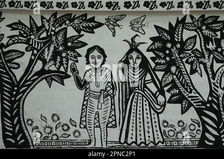 Wail art work on the eve of Pahela Boishakh (The Bangla New Year) by ...