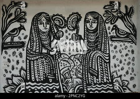 Wail art work on the eve of Pahela Boishakh (The Bangla New Year) by ...