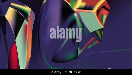 Vector blue neon hologram dreamy background.Minimalist design ...