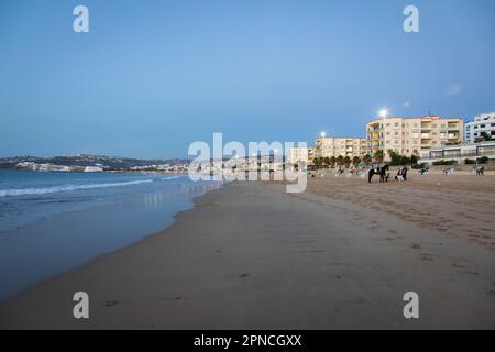 Tangier, Morocco 2022: scenic sunset in the seafront promenade Stock ...