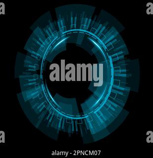 Hud holographic blue futuristic design Stock Photo - Alamy