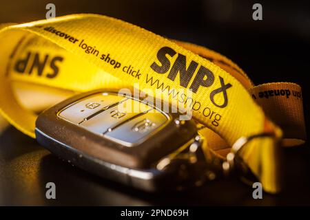 Car, motorhome or campervan keys with an Scottish National Party SNP ...