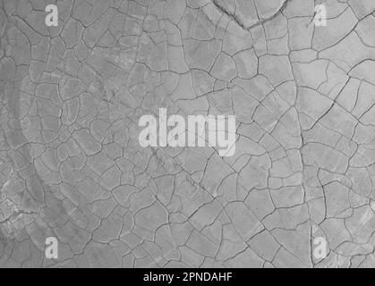 The structure of cracked wet earth at the bottom of the lake, creating ...