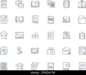 Aptitude refinement line icons collection. Adaptability, Comprehension ...