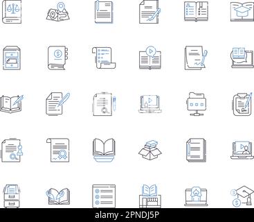 Plot and storyline line icons collection. Intrigue, Narrative, Twists ...