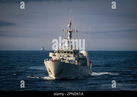 Royal Canadian Navy minesweeper and coastal patrol vessel HMCS Goose ...