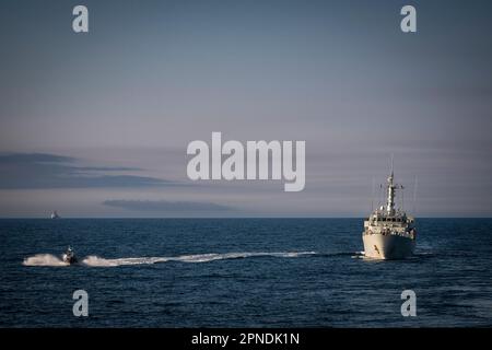Royal Canadian Navy minesweeper and coastal patrol vessel HMCS Goose ...