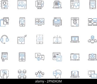 Health automation line icons collection. Precision, Efficiency ...