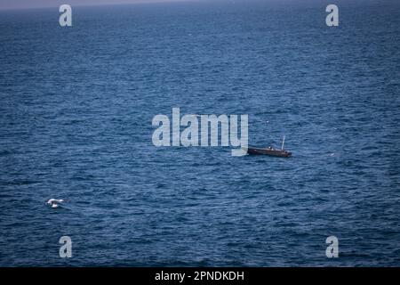 Gunners onboard HMCS Margaret Brooke and other nearby ships use a ...