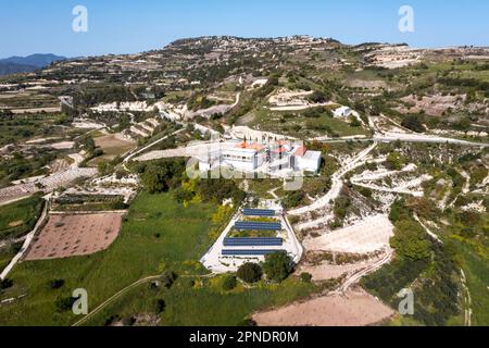 Aerial view of the Kolios Winery, Statos-Ayios Fotios, Cyprus Stock ...