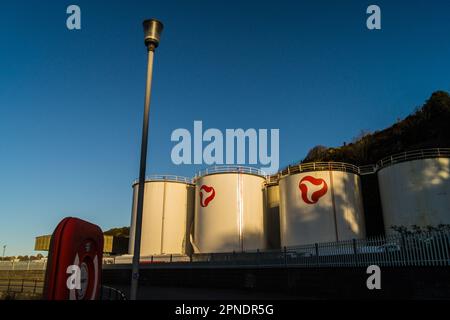 Manx Petroleum fuel terminal on Battery Pier, Douglas, isle of Man ...