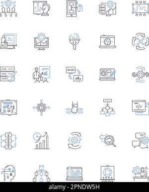 Maps line vector icons and signs. Cartography, Survey, Atlas ...