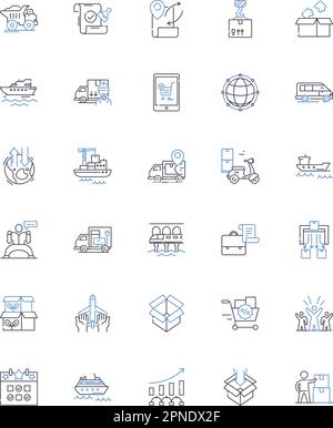 Product development line icons collection. Innovation, Prototyping ...