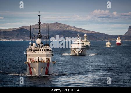 Warships participating in Operation Nanook 2022 follow HMCS Margaret ...