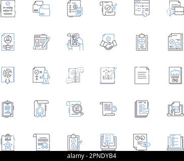 Literary analysis line icons collection. Symbolism, Metaphor, Imagery ...
