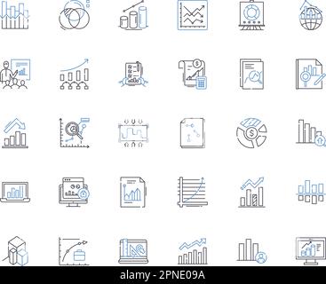 Mathematics and calculation linear icon with 1 2 3 4 digits. Vector ...