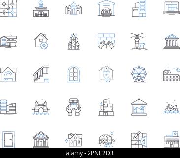 Structures line icons collection. Foundation, Support, Stability ...