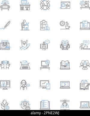 Executive Governance line icons collection. Leadership, Accountability ...